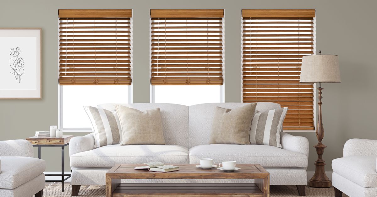 2 Inch Deluxe Cordless Faux Wood Blinds | Blindster